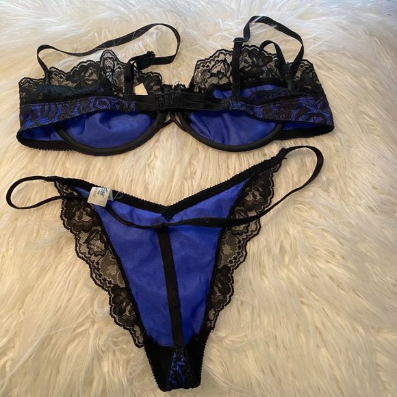 Chick By His | Intimates & Sleepwear | Royal Blue And Black Brathong ...